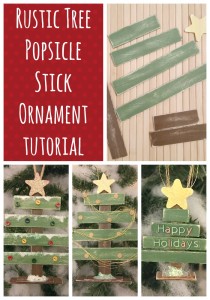 Rustic Tree Popsicle Stick Ornament Tutorial - My Pinterventures