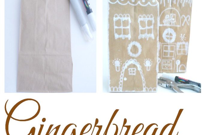 Simple DIY Gingerbread Paper Bag Gift Wrap Ideas