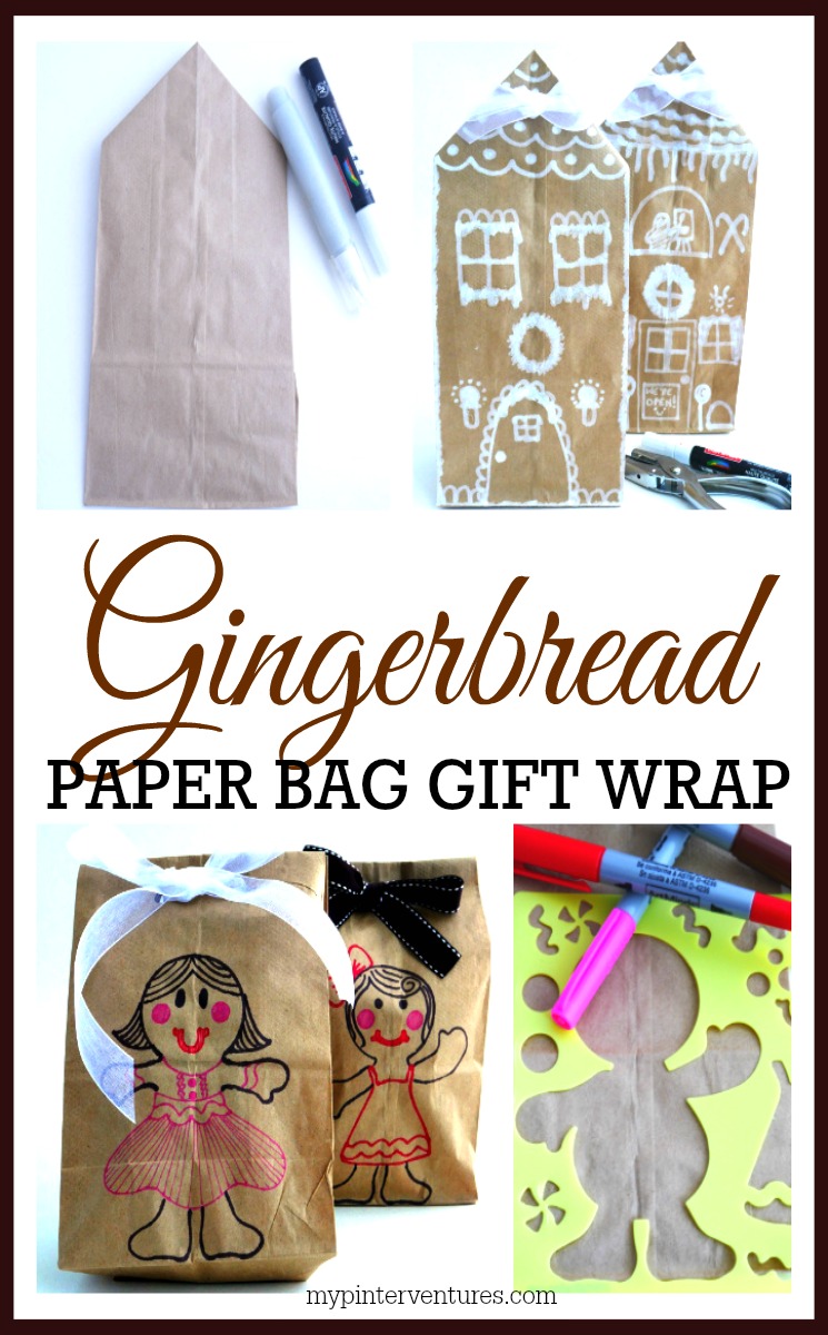 Gingerbread Paper Bag Gift Wrap - My Pinterventures
