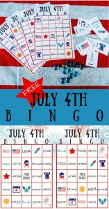 FREE July 4th BINGO Printable – Patriotic Family Party Game - My ...