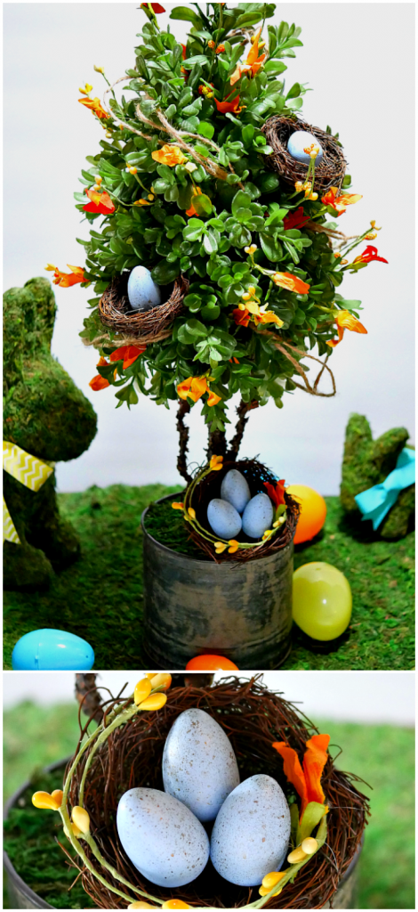Spring Topiary with Bird Nests – Craft Room Destash Challenge - My ...