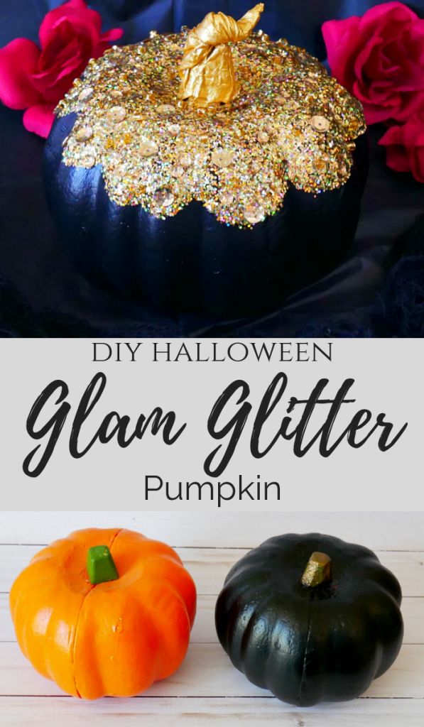 DIY Halloween Glam Glitter Pumpkin – 1 of 3 - My Pinterventures