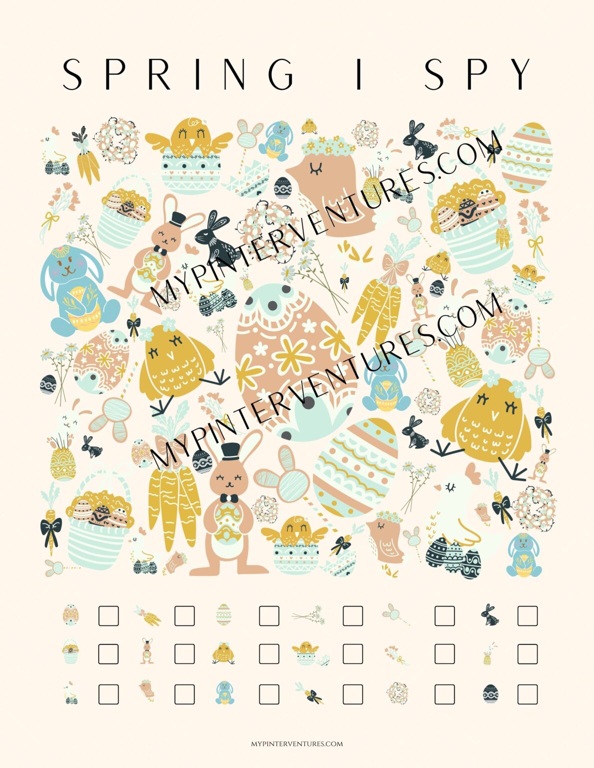 Free Printable Spring I Spy Game - My Pinterventures