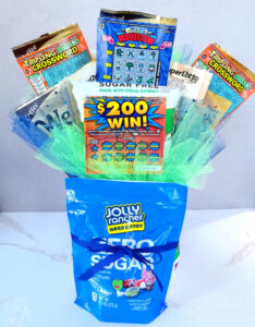 How To Make A Lottery Ticket Bouquet Father S Day Gift Basket My