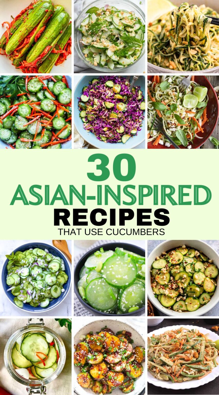 30 Asian-Inspired Recipes That Use Cucumbers for Summer - My Pinterventures