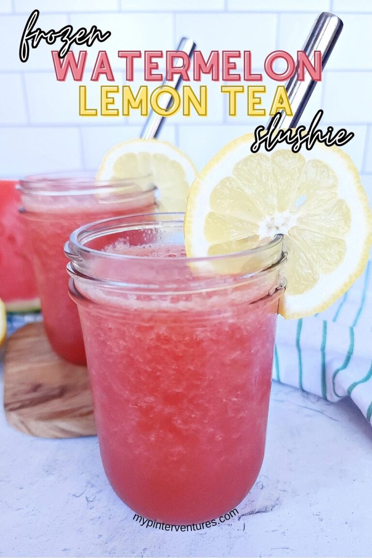 Easy Frozen Watermelon Lemon Tea Slushie - My Pinterventures