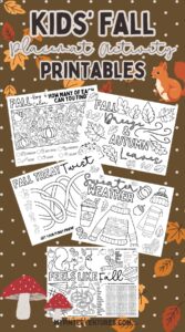 FREE Kids’ Fall Placemat Activity Printables - My Pinterventures