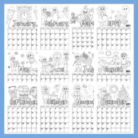 2024 Coloring Calendar for Kids - My Pinterventures