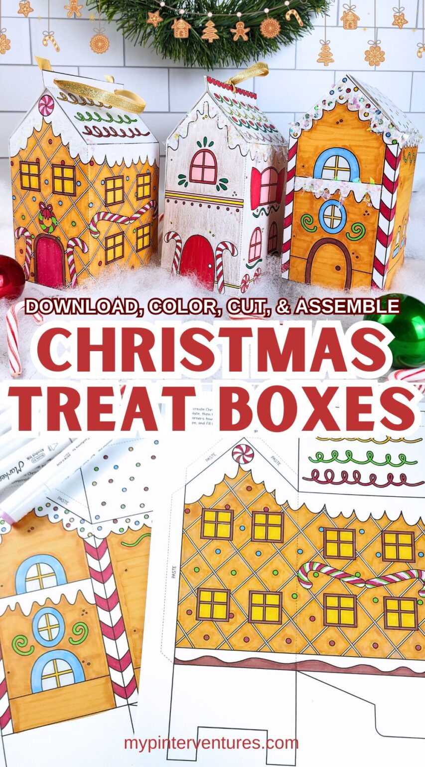 DIY Gingerbread Treat Boxes – Coloring Activity - My Pinterventures