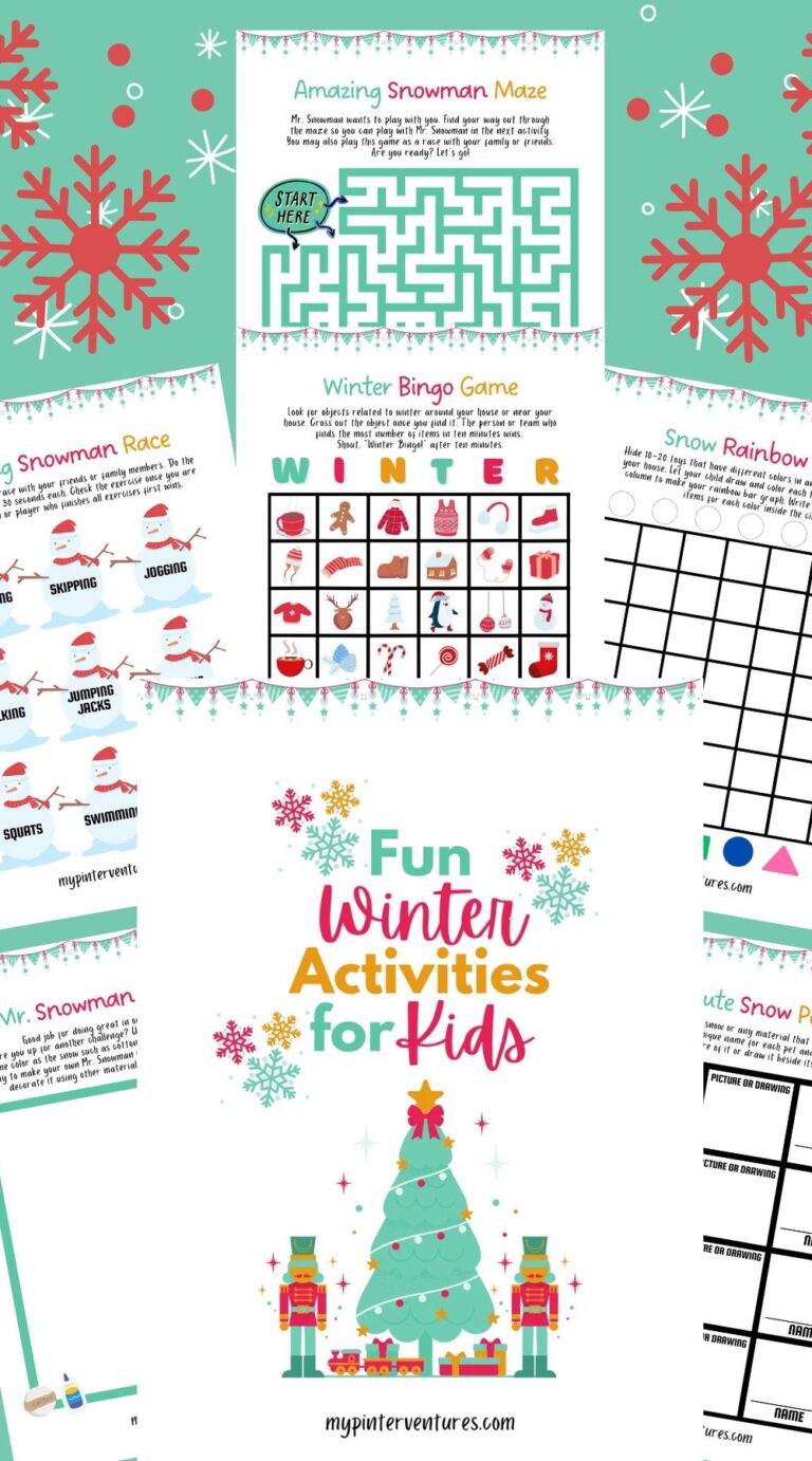 Fun Winter Activities Printable Pages for Kids - My Pinterventures