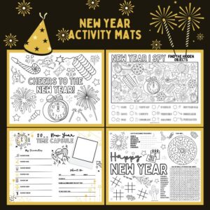 New Year Activity Mats for Kids - My Pinterventures