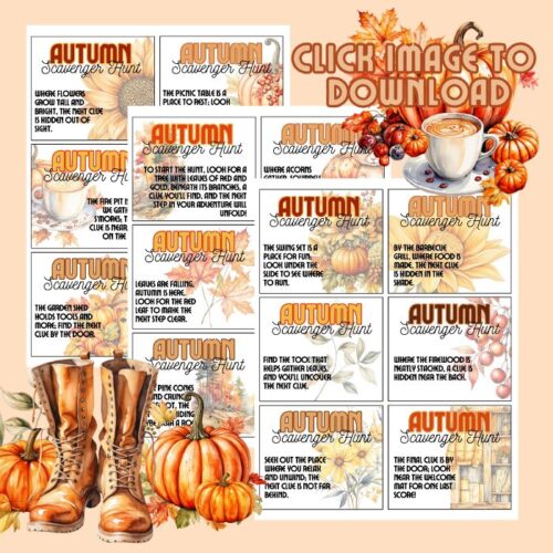 FREE Outdoor Fall Scavenger Hunt Game Printable - My Pinterventures