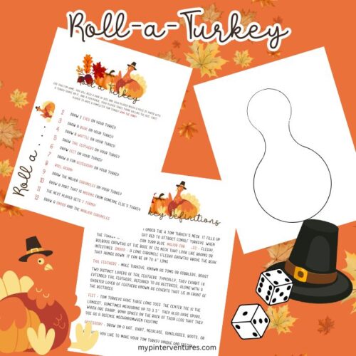 Roll A Turkey Printable Game - My Pinterventures