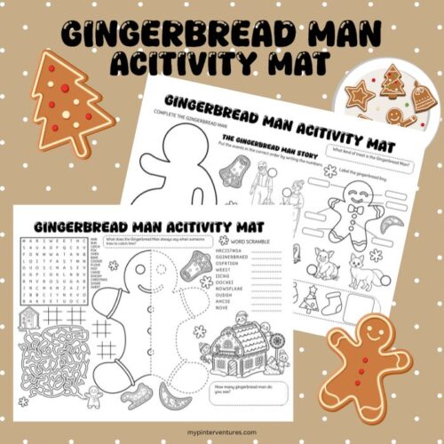 Wholesome Fun with Gingerbread Man Activity Mat - My Pinterventures