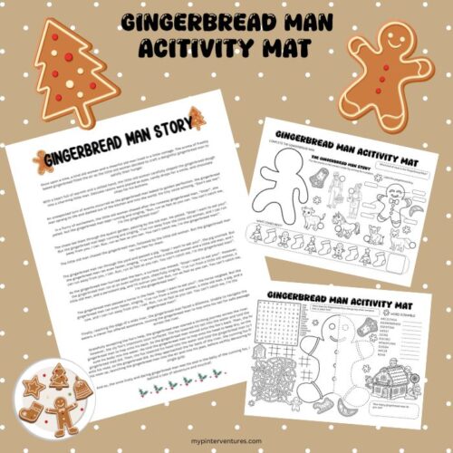 Wholesome Fun with Gingerbread Man Activity Mat - My Pinterventures